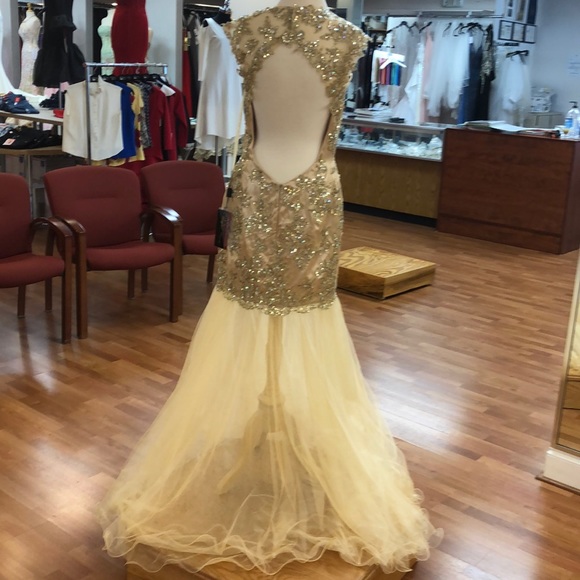 Night Moves Prom Collection | Dresses | Gold Prom Dress With Sequins ...
